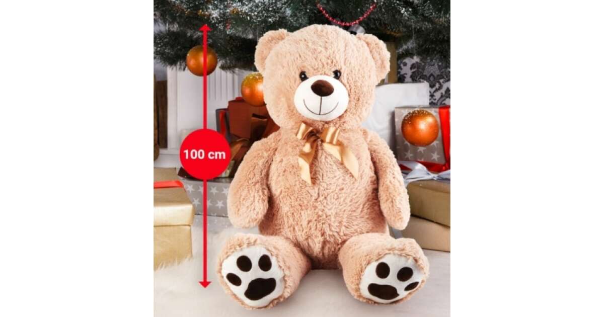 Plüss mackó, 100 cm-es plüss maci, bézs | Pepita.hu