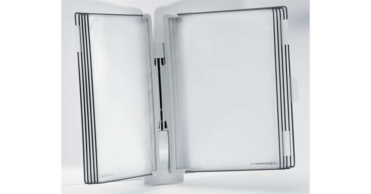 Tarifold Design grey wall display holder with 10 display boards ...