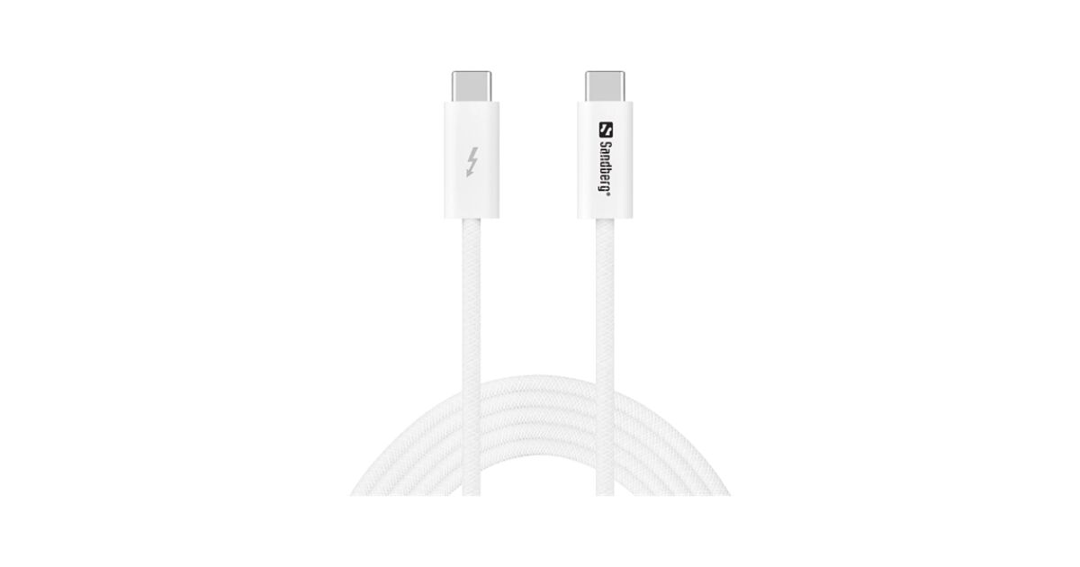 Sandberg USB4 Gen 3x2 Kábel USB-C - 2m - Biely | Pepita.com