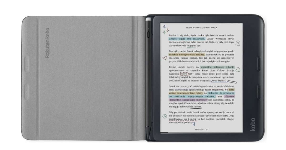Husa eBook Reader SleepCover, Kobo, Compatibil cu Kobo Libra Color ...