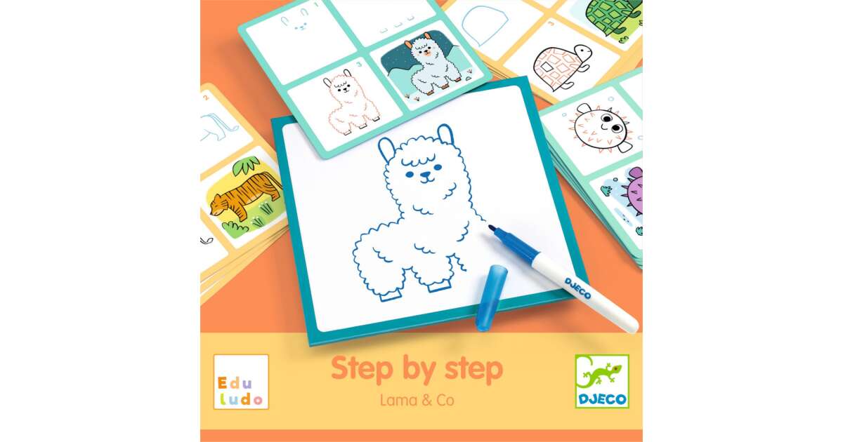 Rajzolás lépésről lépésre - Mintázat - Eduludo Step by Step Lama & Co ...