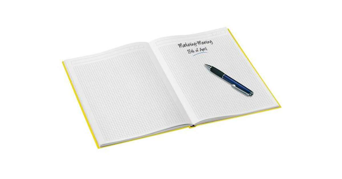 Leitz Wow A4, kockás, 80 lap, keményfedeles sárga beíró | Pepita.hu