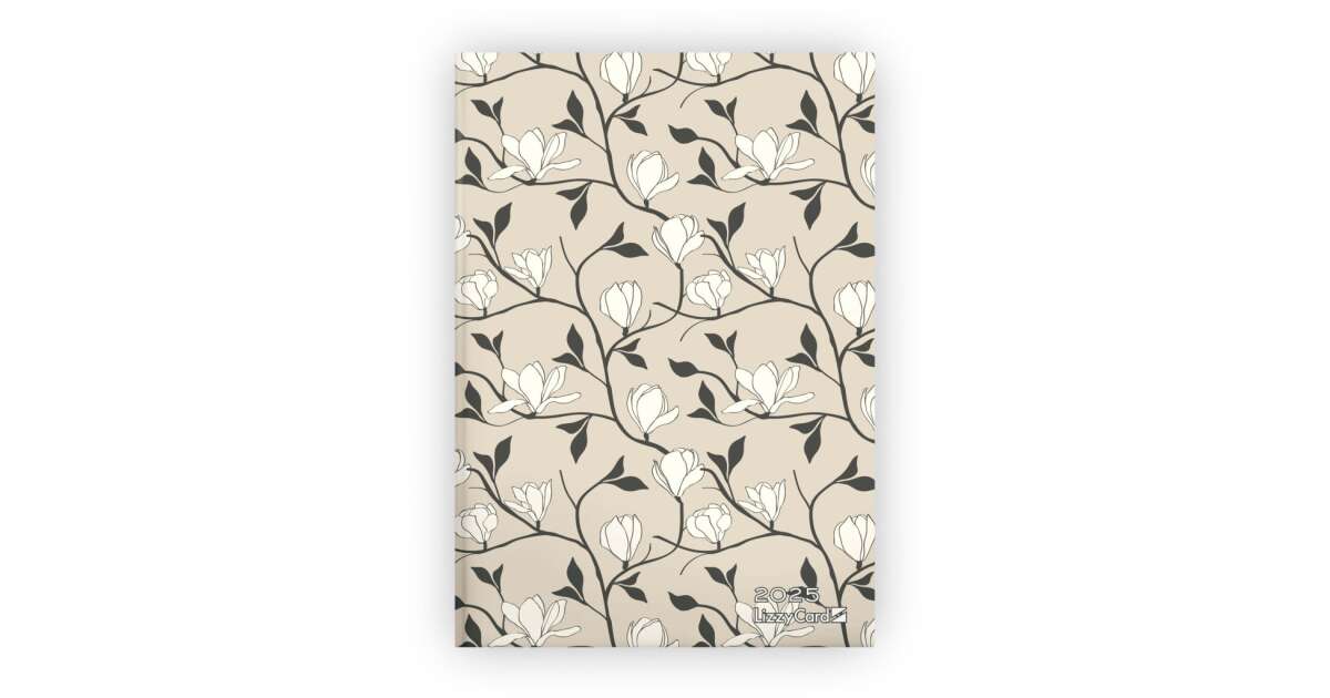 Lizzy Calendar határidőnapló, B6, heti, keményfedeles, 2025, Beige ...