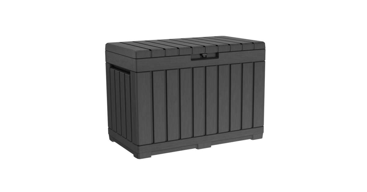 Keter Kentwood box grafit műanyag kerti tároló doboz 190 L (259152 ...