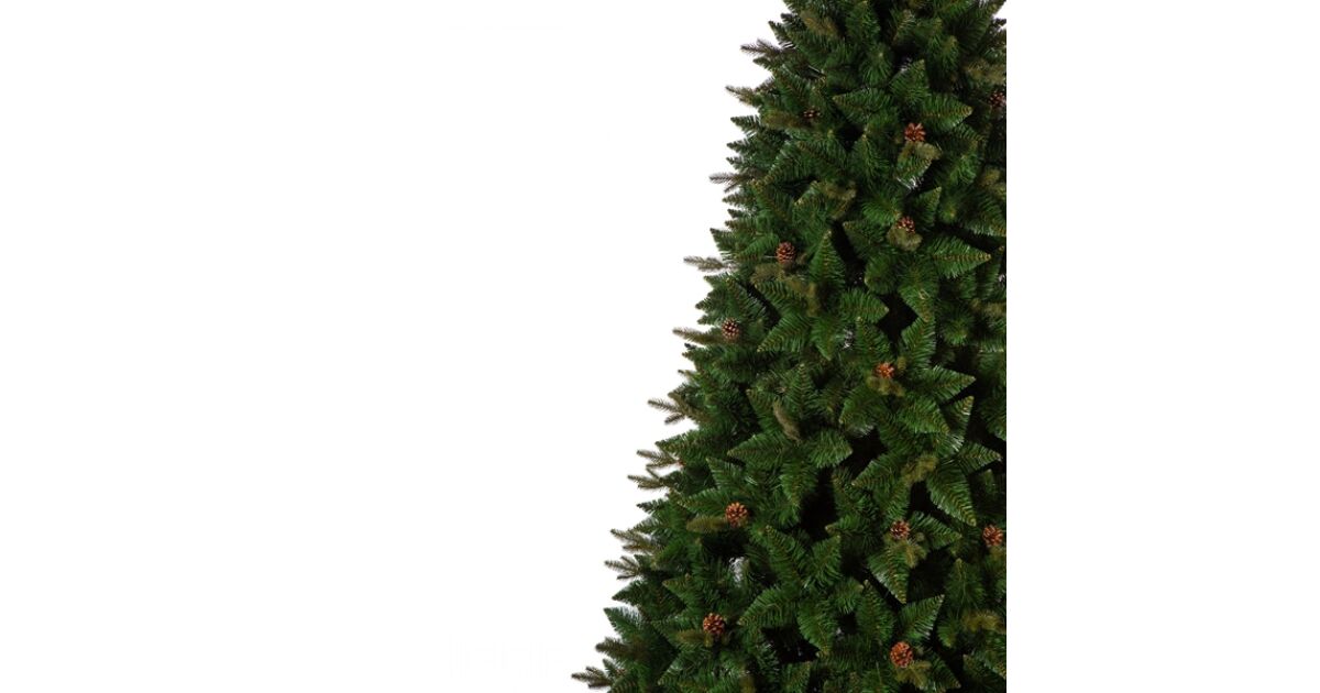 Artificial Caucasian Fir Tree with Pine Cones, PE+PVC, 180 cm, Green ...