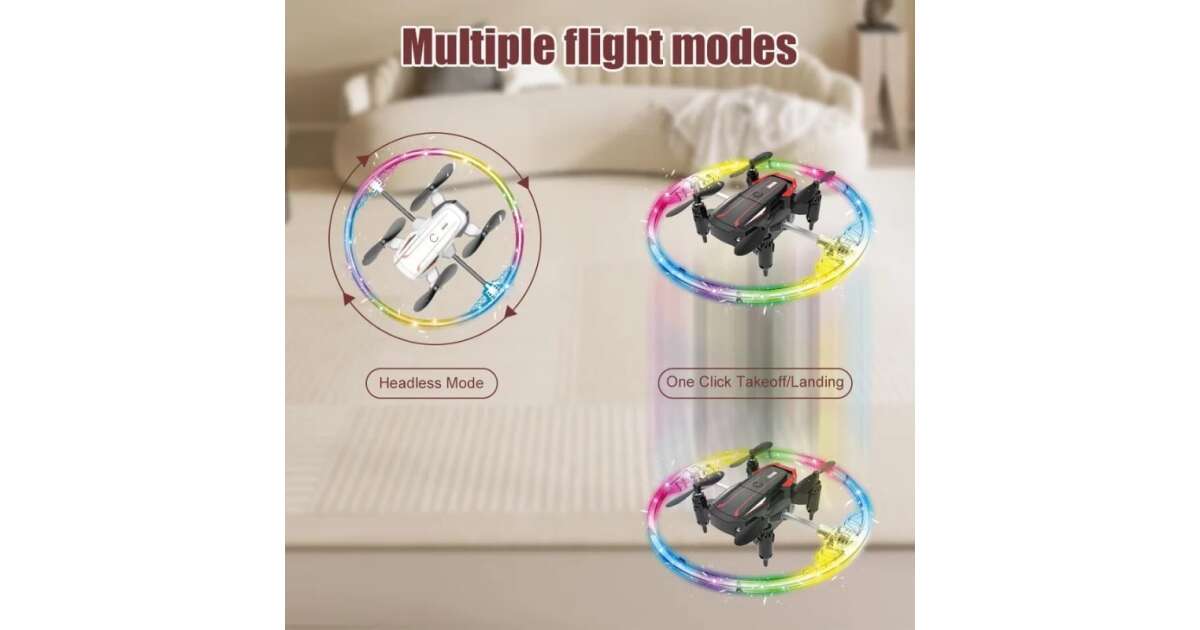 IUni BK2 Mini-Drohne, Quadrocopter, mehrfarbige LED-Lichter, 360 ...