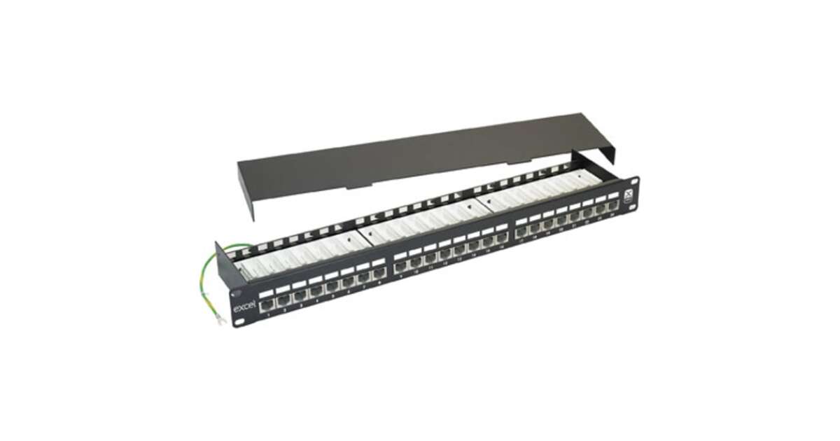 Excel patch panel cat.5e ftp 24 portos 1u 100-736 | Pepita.hu