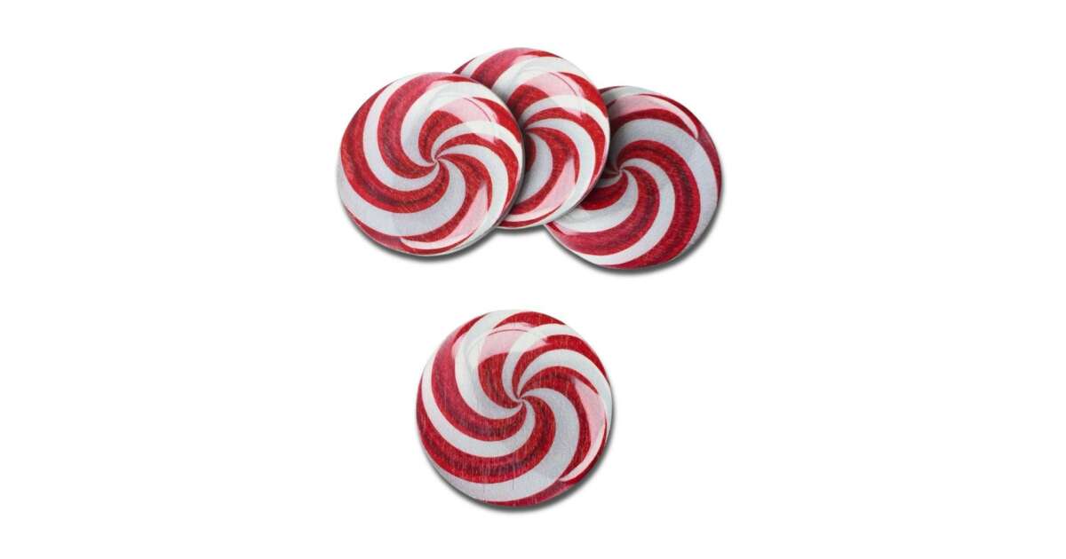 Nyomtatott fa tábla - Karácsonyi cukorka kerek 4db/csomag | Pepita.hu