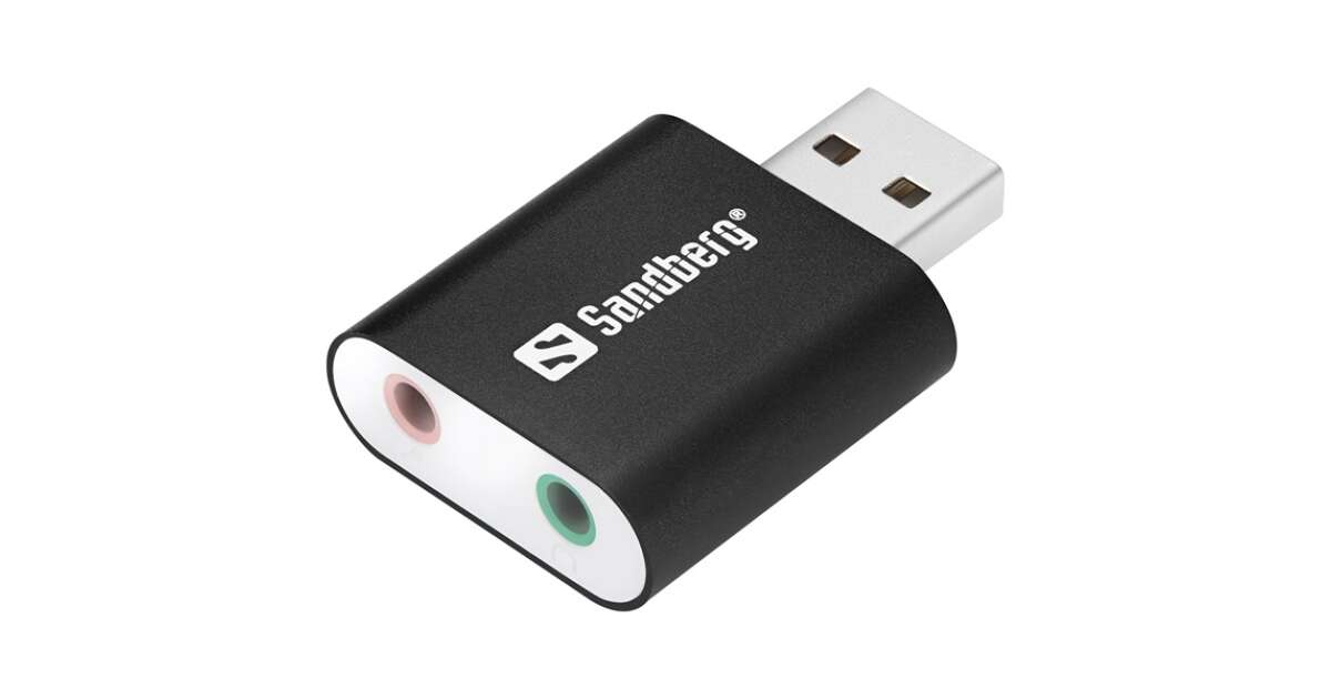 Sandberg sound card, usb to sound link, black 133-33 | Pepita.com
