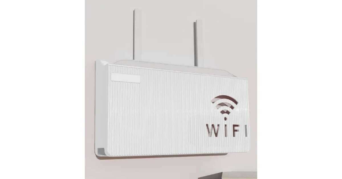 Falra szerelhető fém wifi router tartó, fehér | Pepita.hu