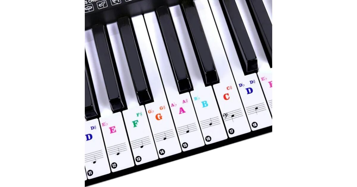 Zongora billentyű matricák - gyors tanulás | Pepita.hu