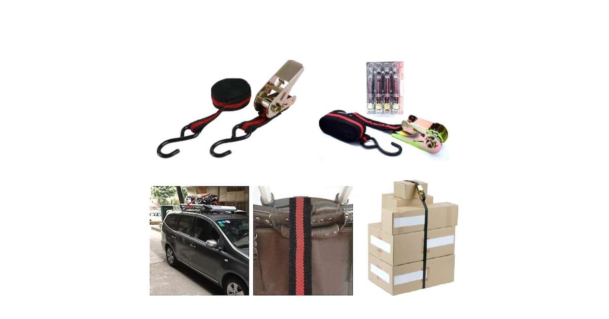 4 db-os racsnis spanifer - 4,1 m X 25 mm - 50 kg teherbírás ...