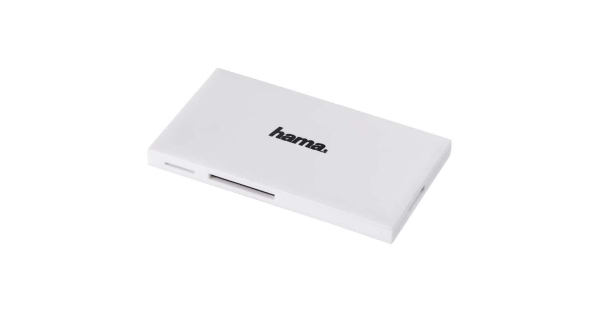 Hama 181017 , usb 3.0 superspeed slim multi kártyaolvasó, fehér | Pepita.hu