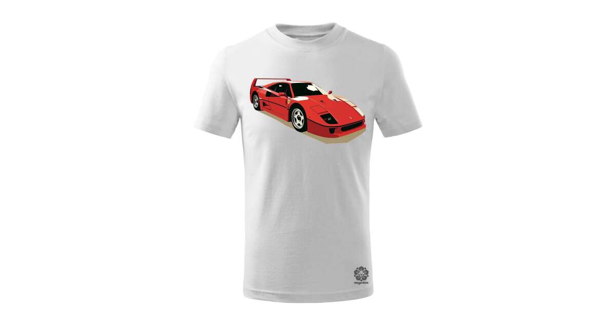 Ferrari F40 rajz v10 gyerek póló - 11 szín, 4-12 éves | Pepita.hu