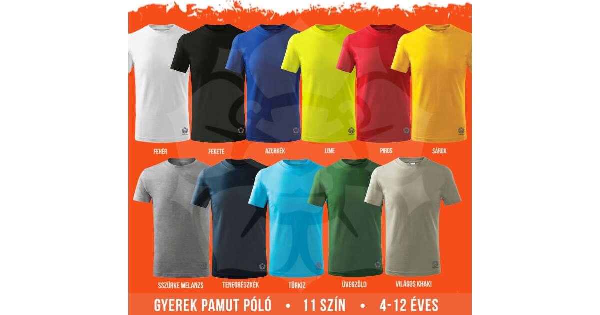 Ninja rajz v3 gyerek póló - 11 szín, 4-12 éves | Pepita.hu