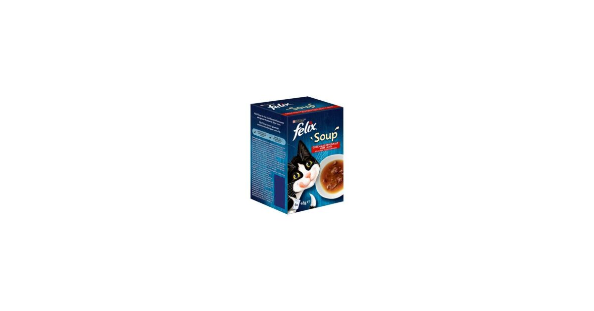 FELIX SOUP ORIGINAL KATZENFUTTER HAUSGEMISCHTE AUSWAHL 6X48G | Pepita.com