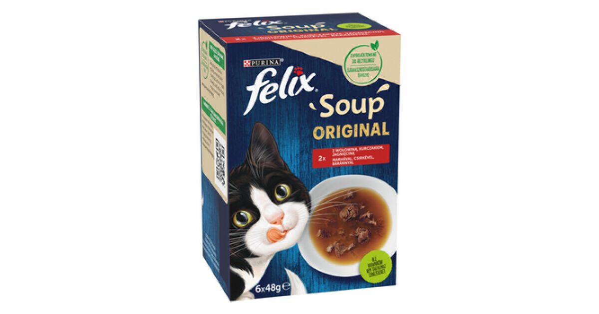 FELIX SOUP ORIGINAL KATZENFUTTER HAUSGEMISCHTE AUSWAHL 6X48G | Pepita.com