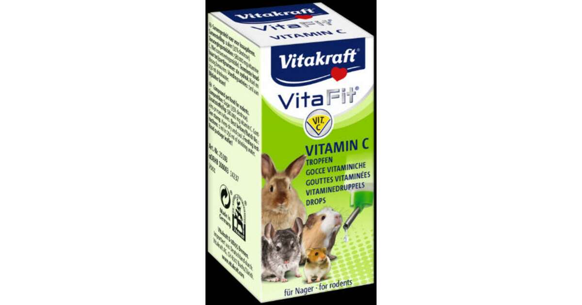 Vitakraft VitaFit C-vitamin csepp - kiegészítő eleség rágcsálóknak (10ml) | Pepita.hu