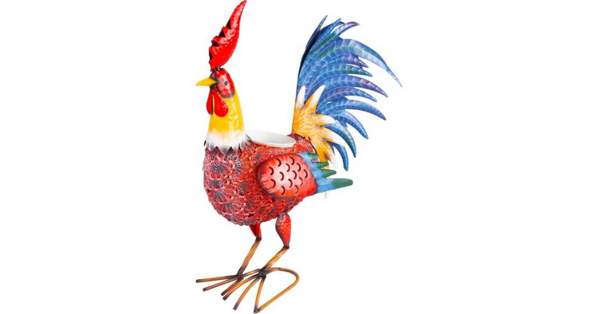 Decoratiune gradina, MagicHome, metalica, cocos colorat cu ghiveci ...