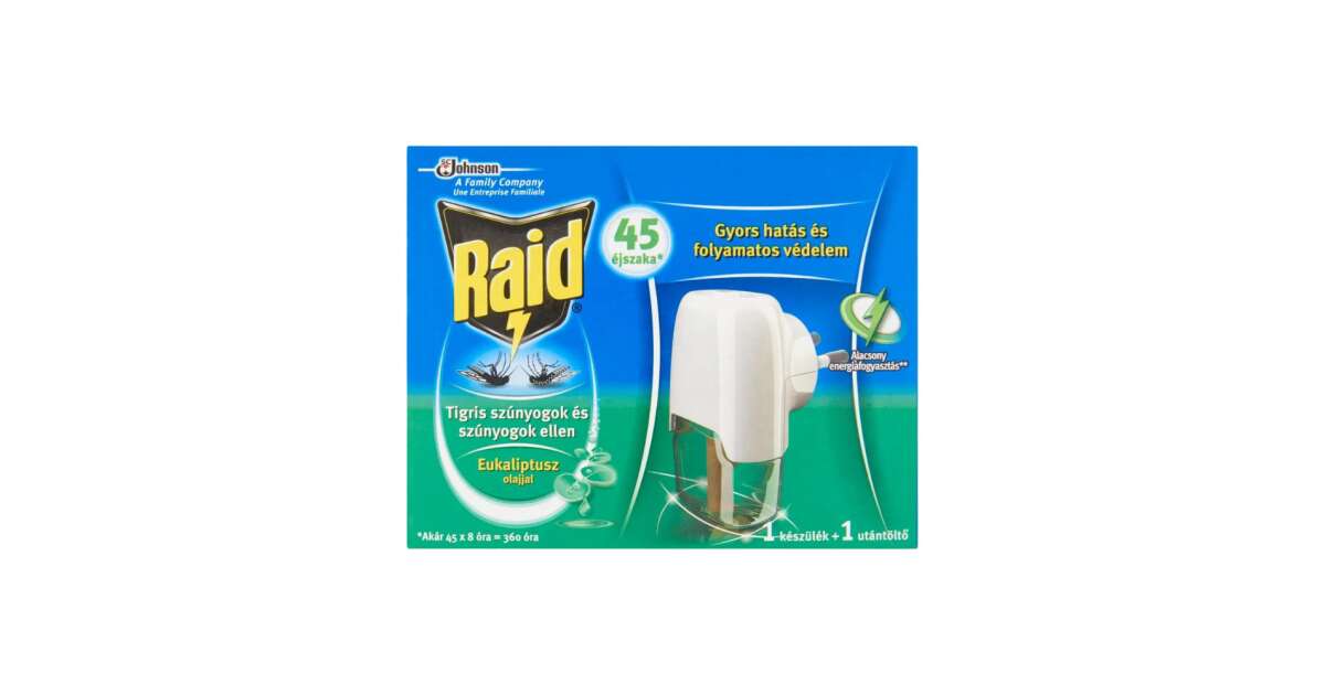 Raid Electric Mosquito Killer cu parfum de eucalipt și reumplere - 27 ...