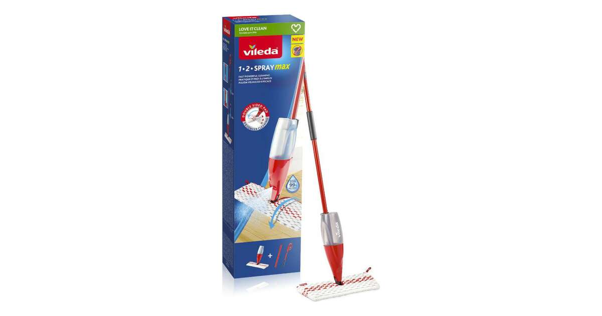 Vileda 1-2 Spray Max Rezervor de apă Set de mopuri plate | Pepita.com