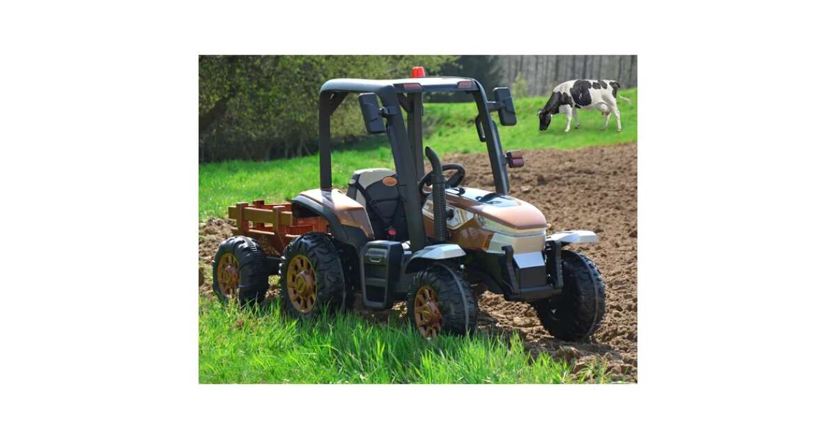 Nagy traktor 4x4 pótkocsival és távirányítóval gyerekeknek | Pepita.hu