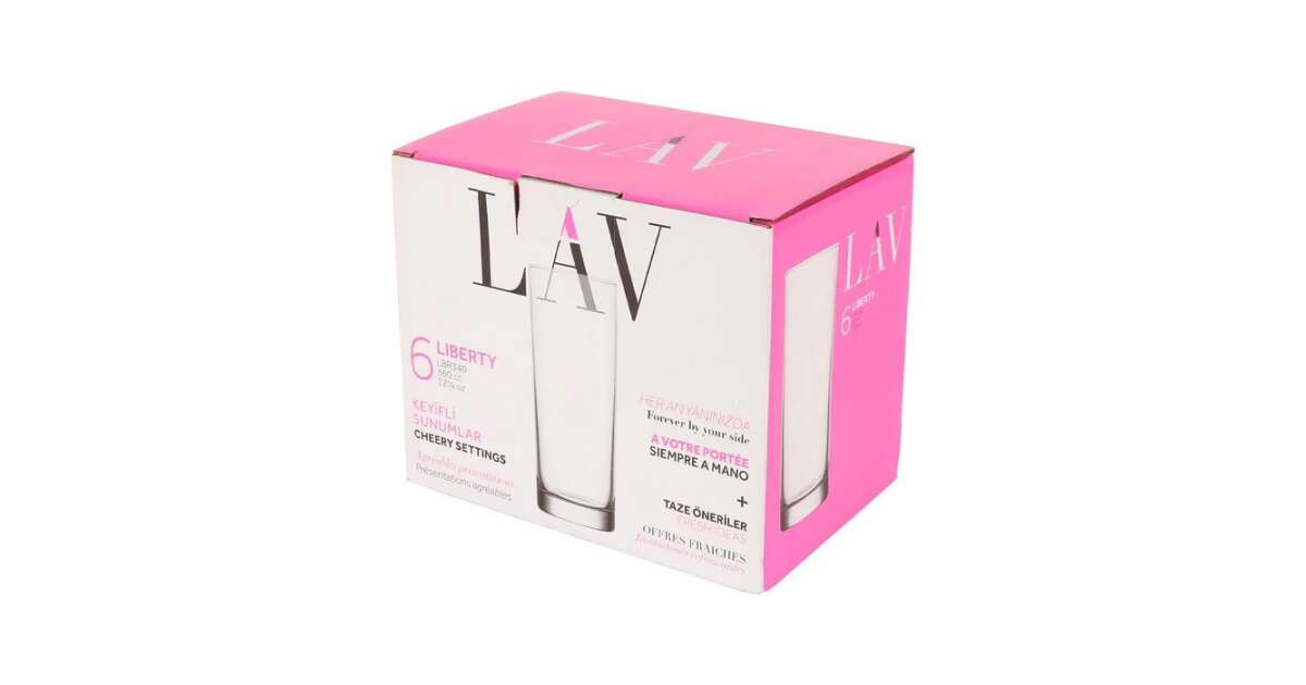 LAV Empire Long Drink Pohár - 6 db - 360ml | Pepita.hu