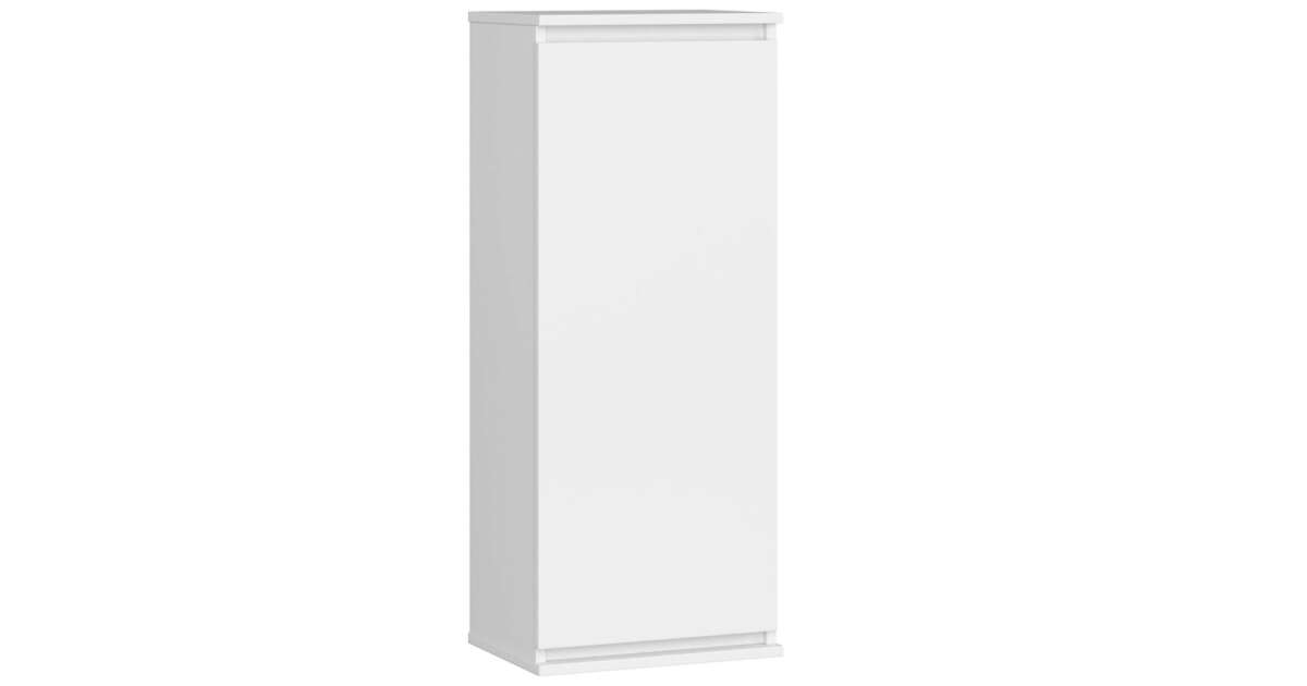 Akord - Fehér Függő Vitrin W40, 1 Ajtós, 3 Polcos, Matt Felület ...