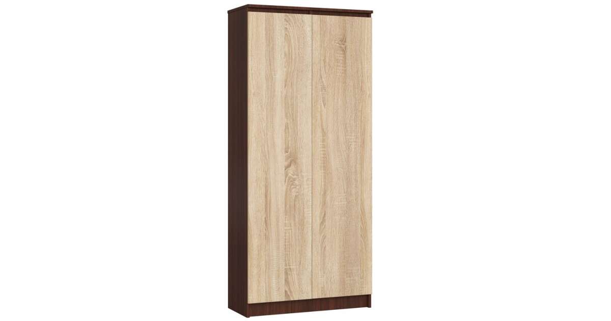 Akord Zárt Polcos Szekrény R80 2D 8P - Korpusz Wenge, Front Sonoma ...