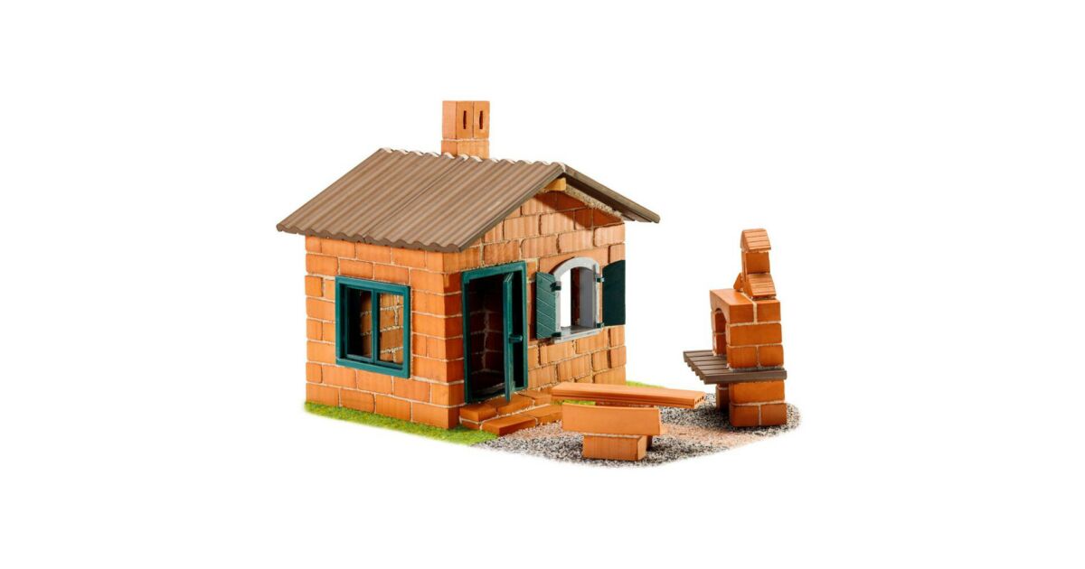 Set de construit din caramizi in miniatura - Casuta cu gratar | Pepita.com