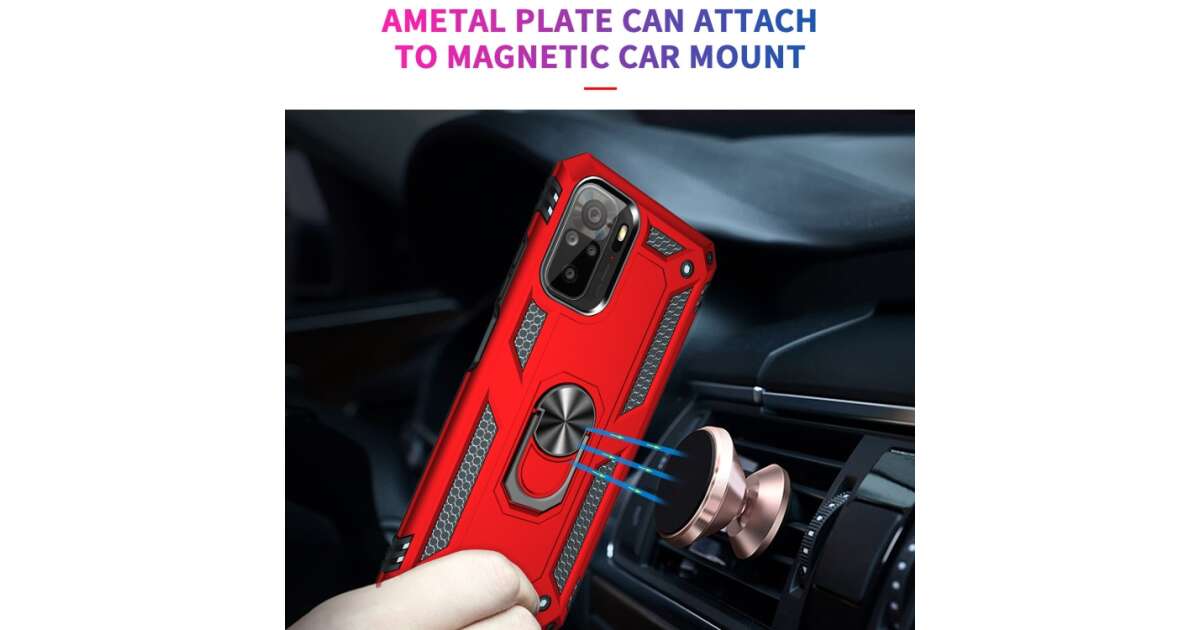 For Xiaomi Redmi Note 10 / Note 10S Ring Armor Defender II. ütésálló ...