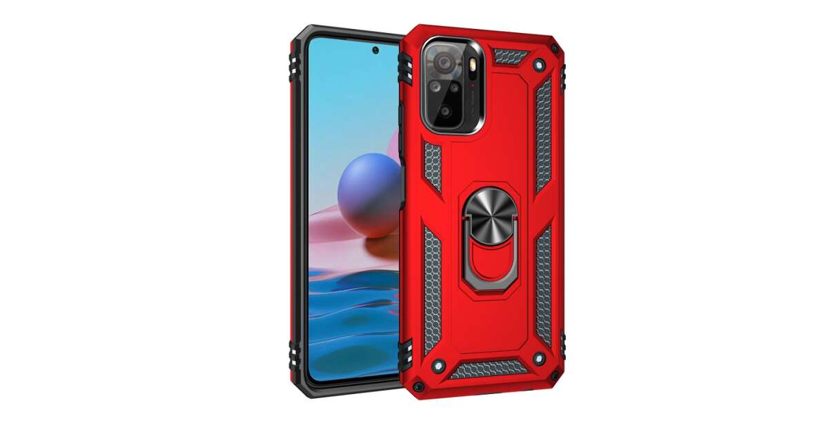 For Xiaomi Redmi Note 10 / Note 10S Ring Armor Defender II. ütésálló ...