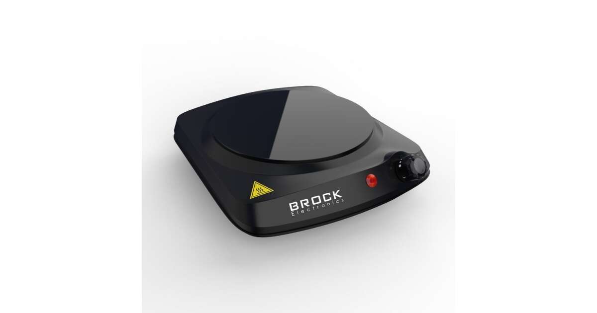 Brock HPI 3001 BK, 1200W, 1 zónás, Infravörös, Üvegkerámia, Hordozható, Fekete, Elektromos ...