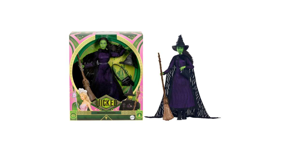 Mattel HXY38 Wicked Deluxe Elphaba Baba - Zöld | Pepita.hu