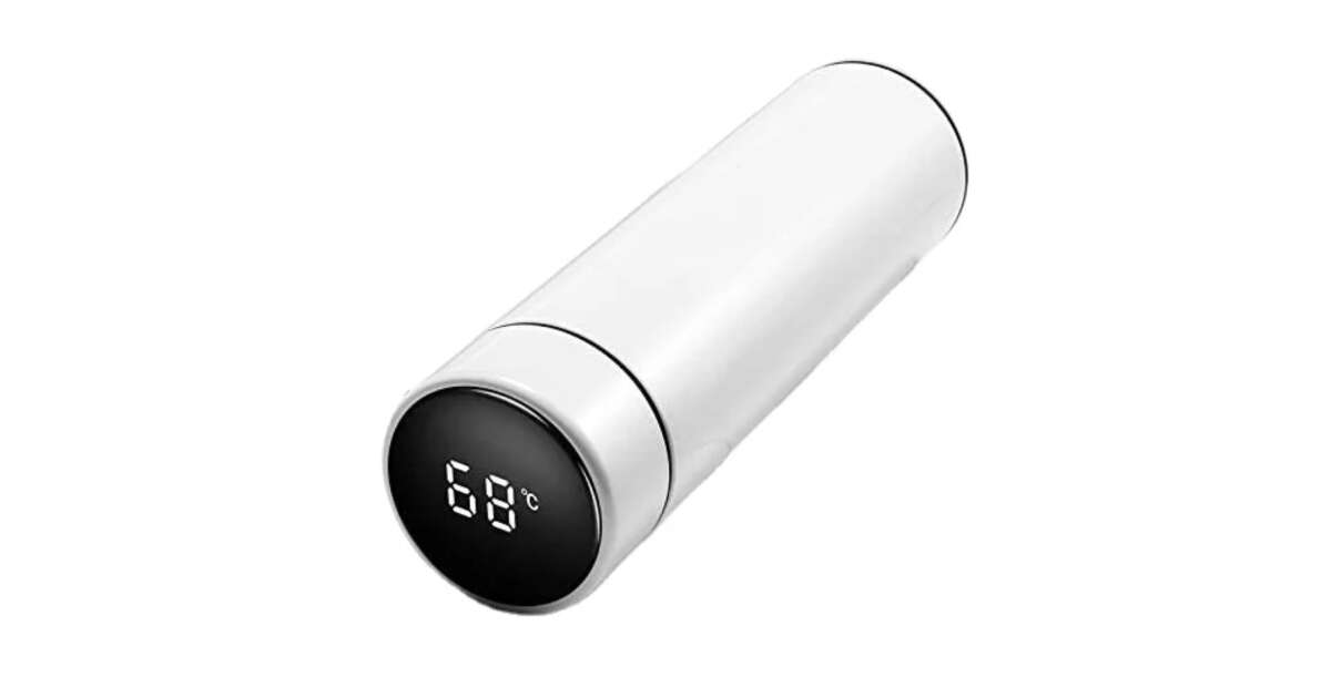 Cana Inteligenta Termos cu Ecran Mare, 500 ml, Otel Inoxidabil ...