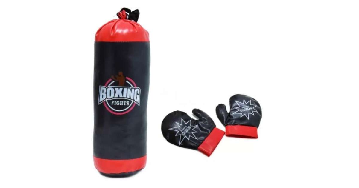 Boxzsák és 1 pár boxkesztyű , gyerekeknek ,40×12 cm | Pepita.hu