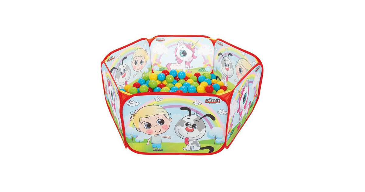 Pilsan Összecsukható labdamedence 200db színes labdával | Pepita.hu