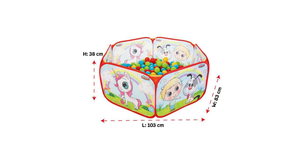 Pilsan Összecsukható labdamedence 200db színes labdával | Pepita.hu