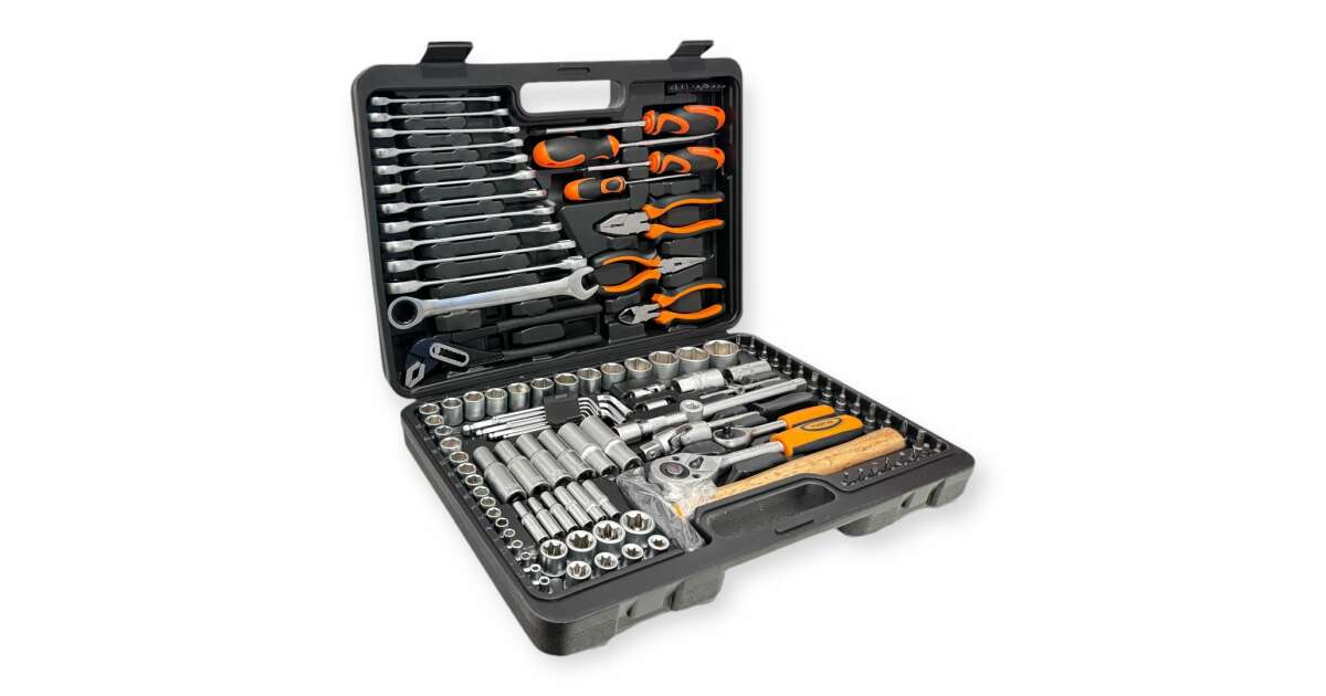 Haina HA-0063, 155 Részes Krova Készlet Racsnis Hajlított Villáskulcs ...