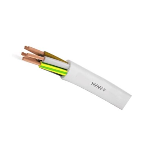 Cablu multifilament alb H05VV-F 3x0.75 mm2 100m Mtk | Pepita.com