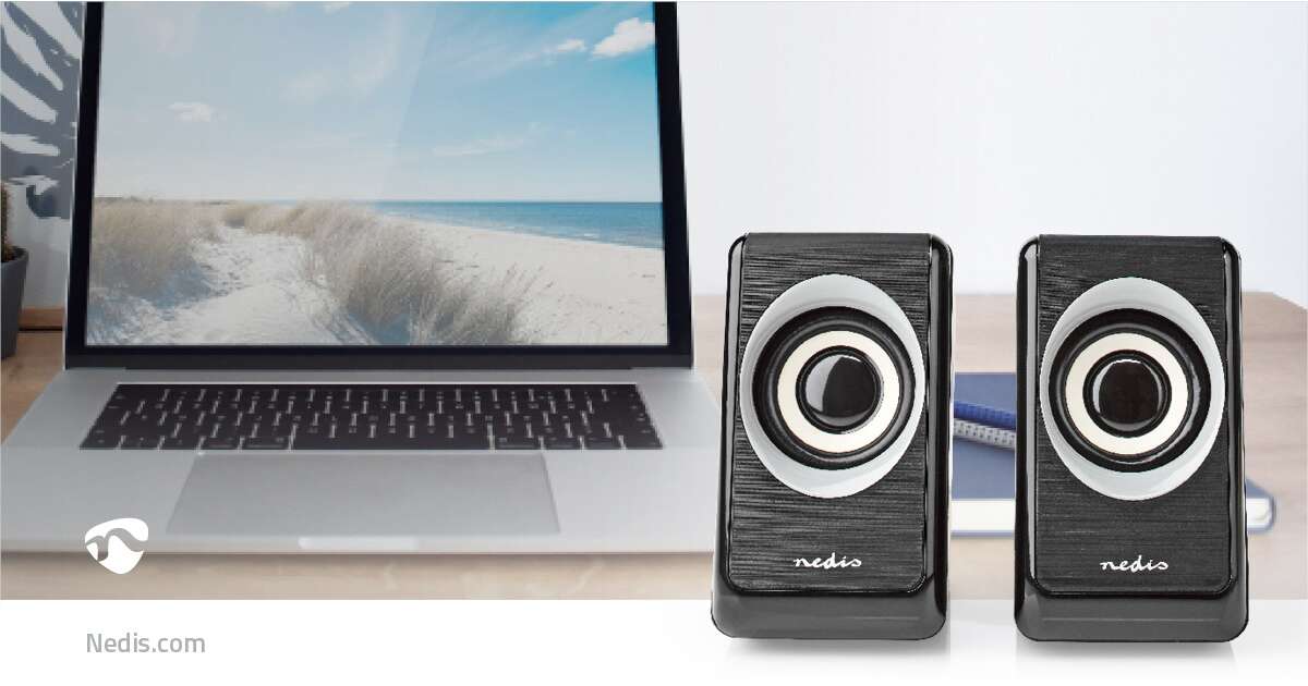 Nedis hangfal szett PC-hangszóró 2.0 18 W 3.5 mm Dugasz USB ...