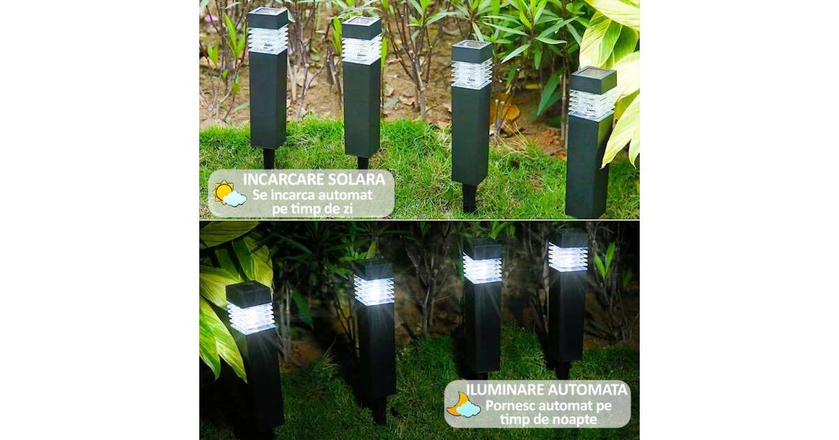 6 kültéri napelemes kerti lámpa készlet tarusszal, NEXTLY ...