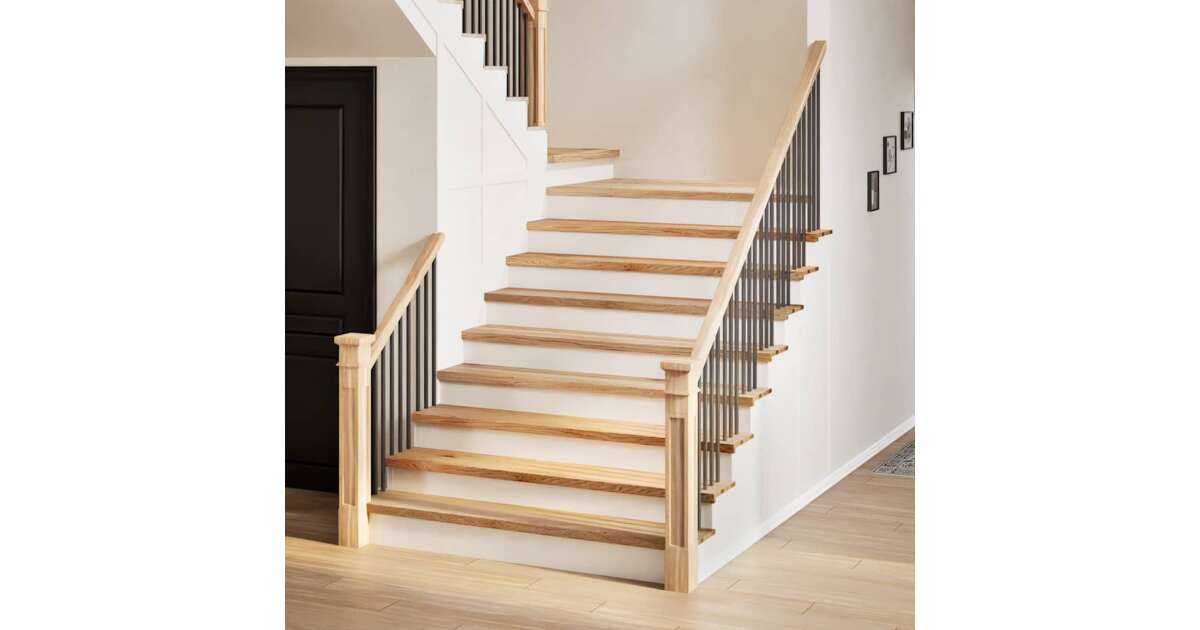 vidaXL Trepte scari 20 buc Stejar masiv netratat 120x25x2 cm | Pepita.com