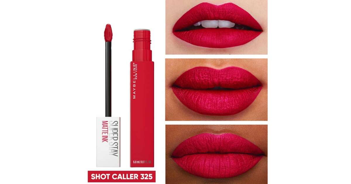 Transzferálló rúzs, Maybelline, Superstay Matte Ink, 325 Shot Caller, 5 ...