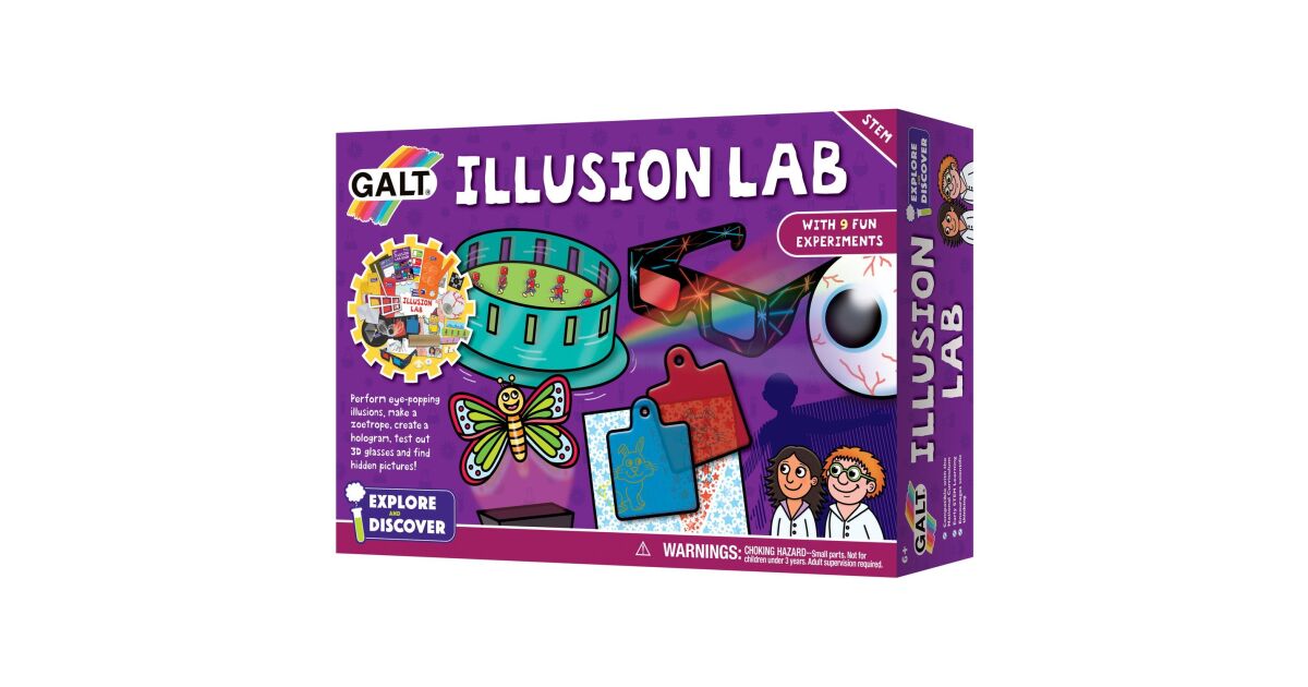 Oktató játék, 9 kísérletből álló készlet Illusion lab Galt | Pepita.hu
