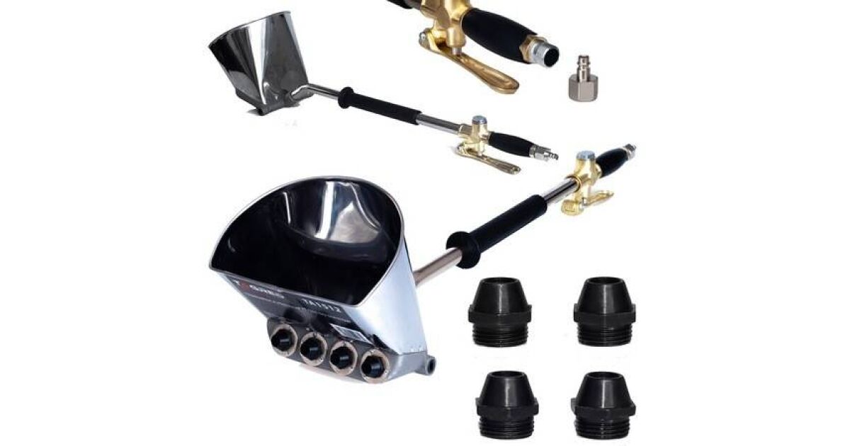 Masina de tencuit pneumatica din inox Tagred, pentru tavan, 4 duze ...
