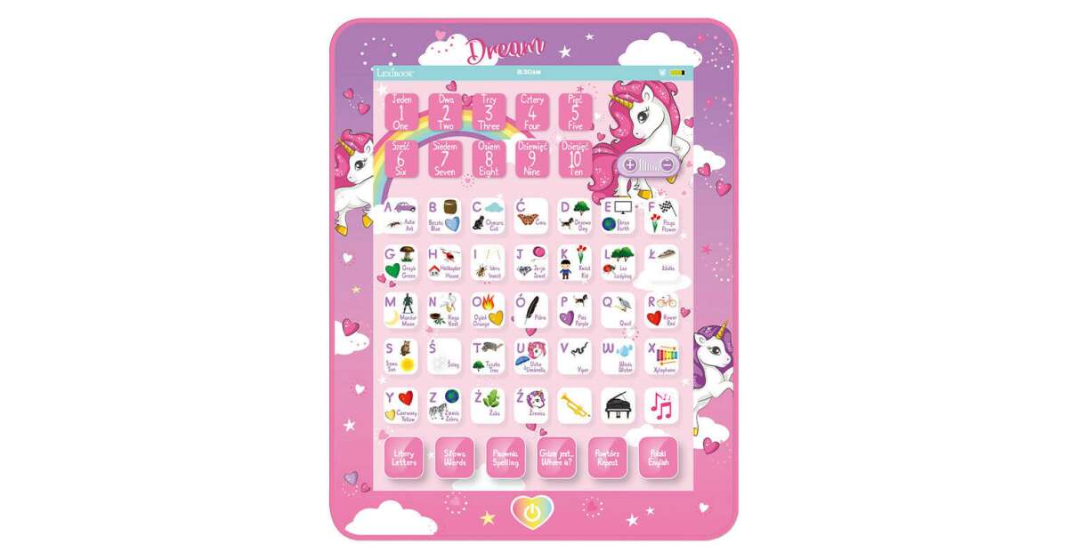 Unicorn bilingual talking educational tablet | Pepita.hu