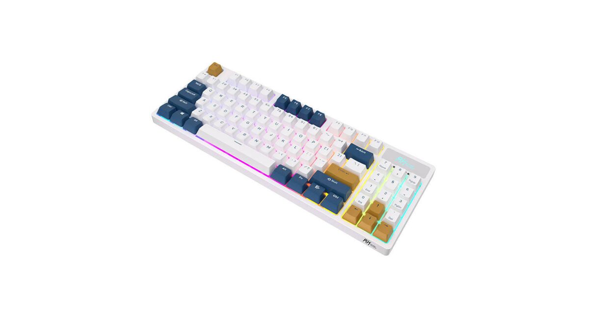 Wireless mechanical keyboard Royal Kludge RK89 RGB, Lemon switch (white ...