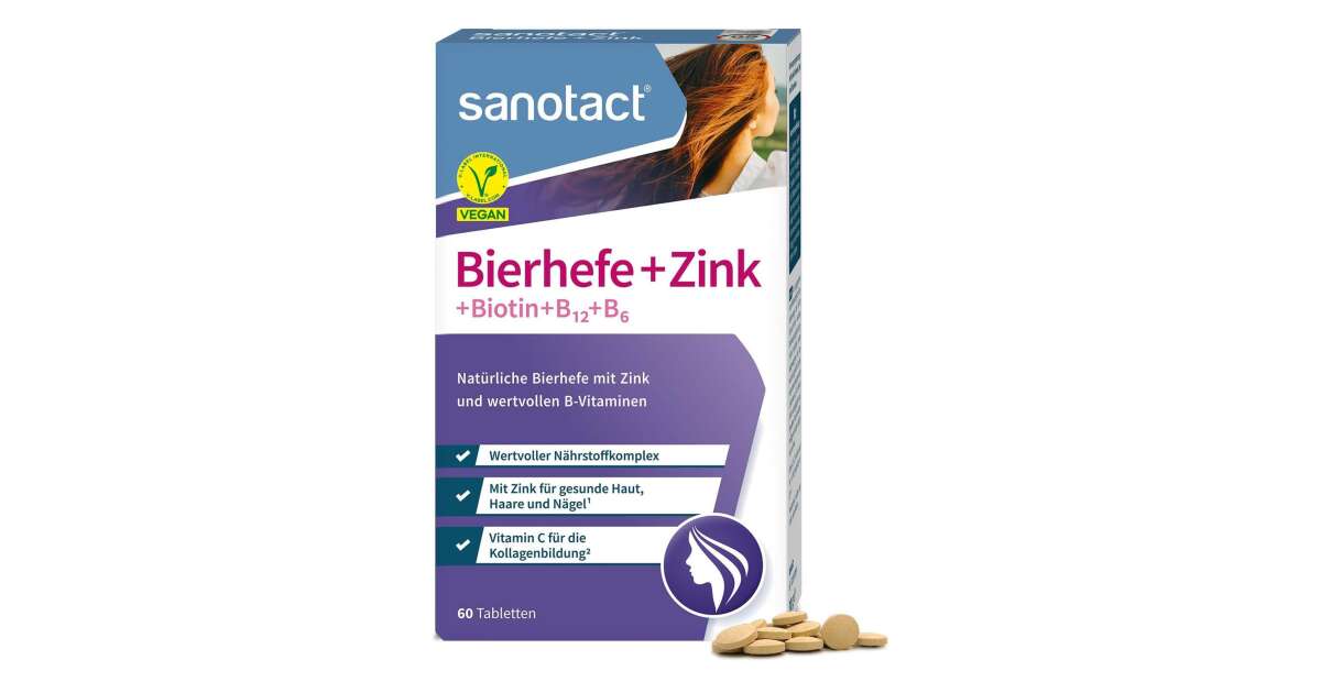 Complex de vitamine cu drojdie de bere, zinc, biotina, vitamina B12, B6 ...