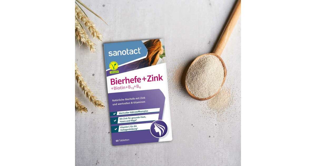 Complex de vitamine cu drojdie de bere, zinc, biotina, vitamina B12, B6 ...